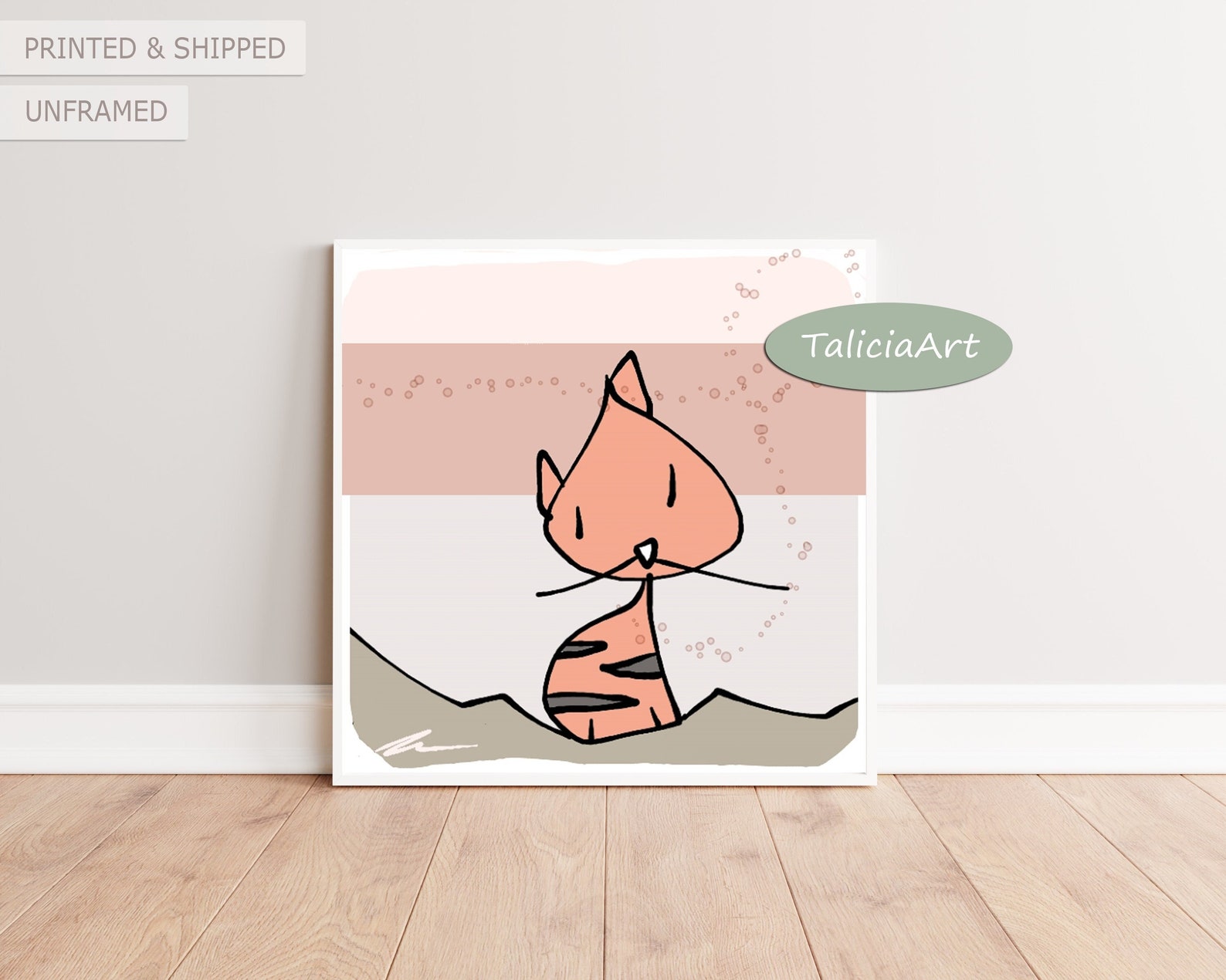 Cute Kitten Poster for Nursery Room Nursery Cat Print Kitten Nursery ...