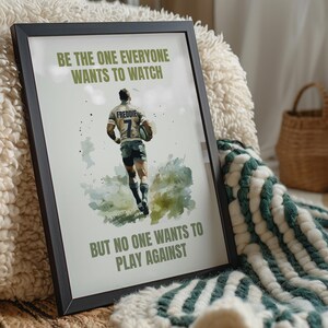 Personalised Rugby Wall Art Print, Personalised Rugby Poster Boys ...