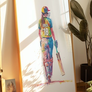 Personalised Cricket Player | Cricket Gifts for Girls | Girl Cricket ...