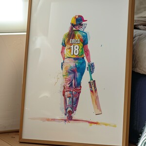 Personalised Cricket Player | Cricket Gifts for Girls | Girl Cricket ...