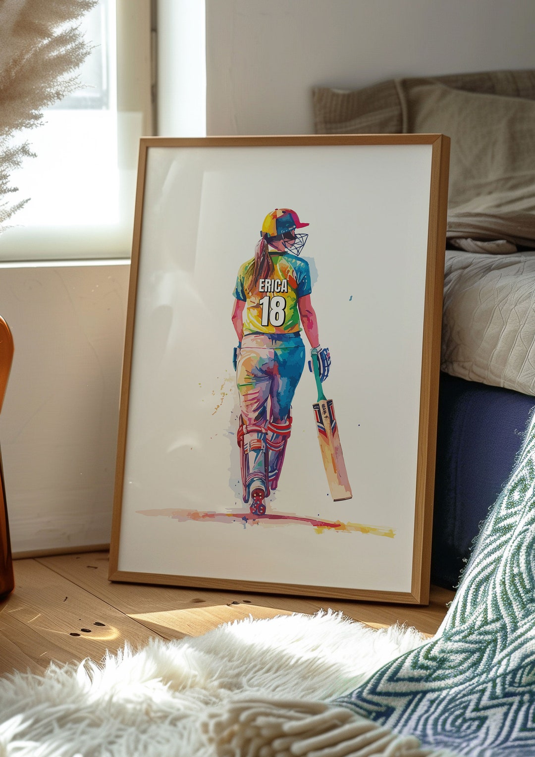 Personalised Cricket Player | Cricket Gifts for Girls | Girl Cricket ...