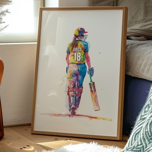 Personalised Cricket Player | Cricket Gifts for Girls | Girl Cricket ...