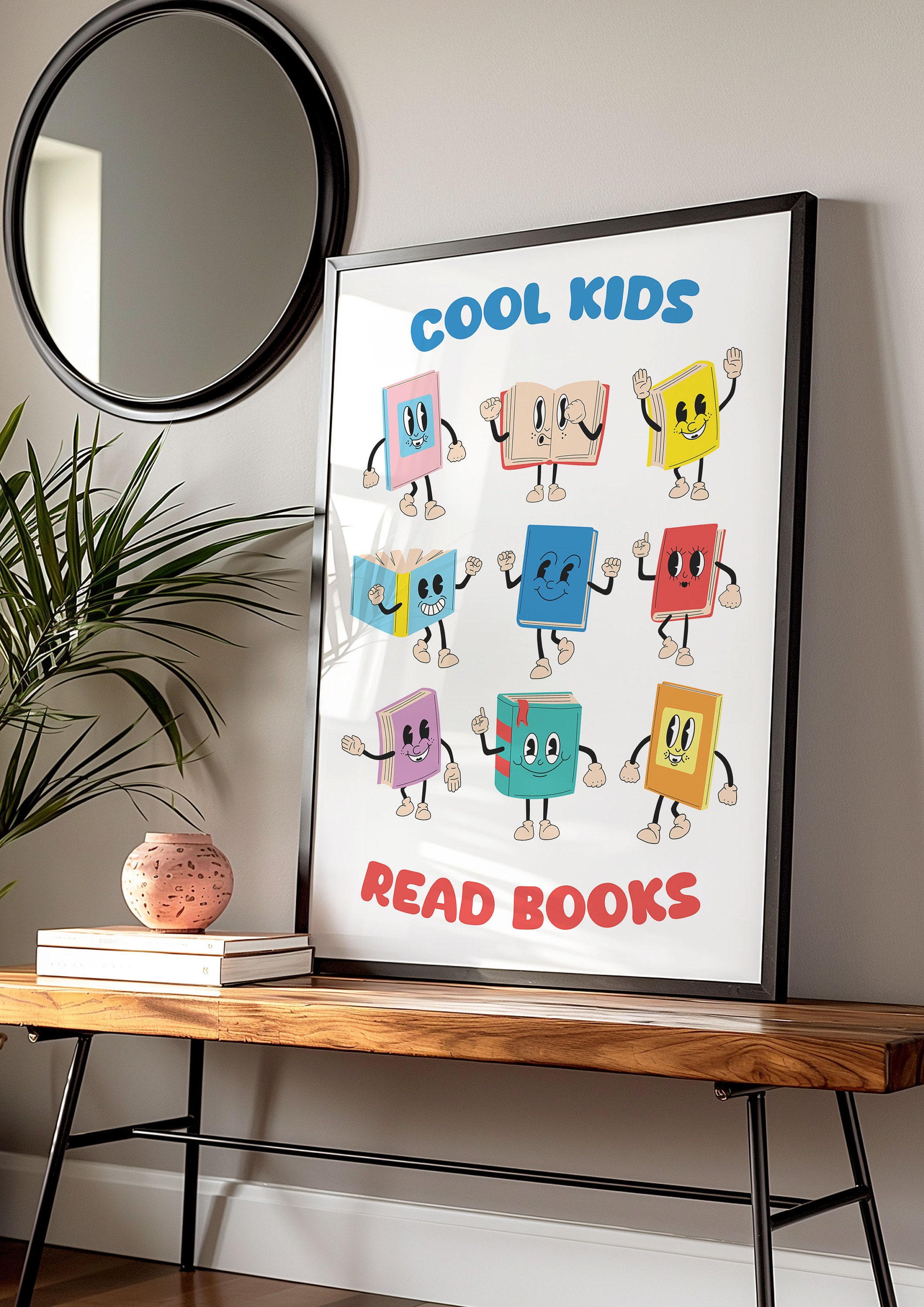 Reading Posters Classroom Decor Playroom Wall Art Retro Aesthetic Book ...