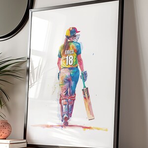Personalised Cricket Player | Cricket Gifts for Girls | Girl Cricket ...
