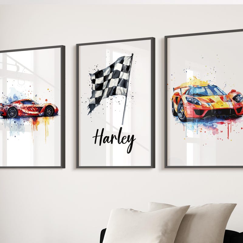 Racing Car Photo Frames - Etsy UK