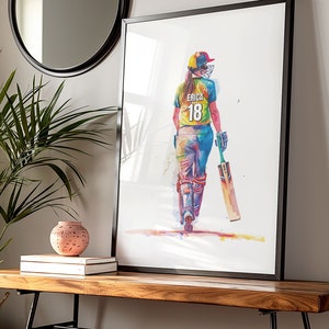 Personalised Cricket Player | Cricket Gifts for Girls | Girl Cricket ...
