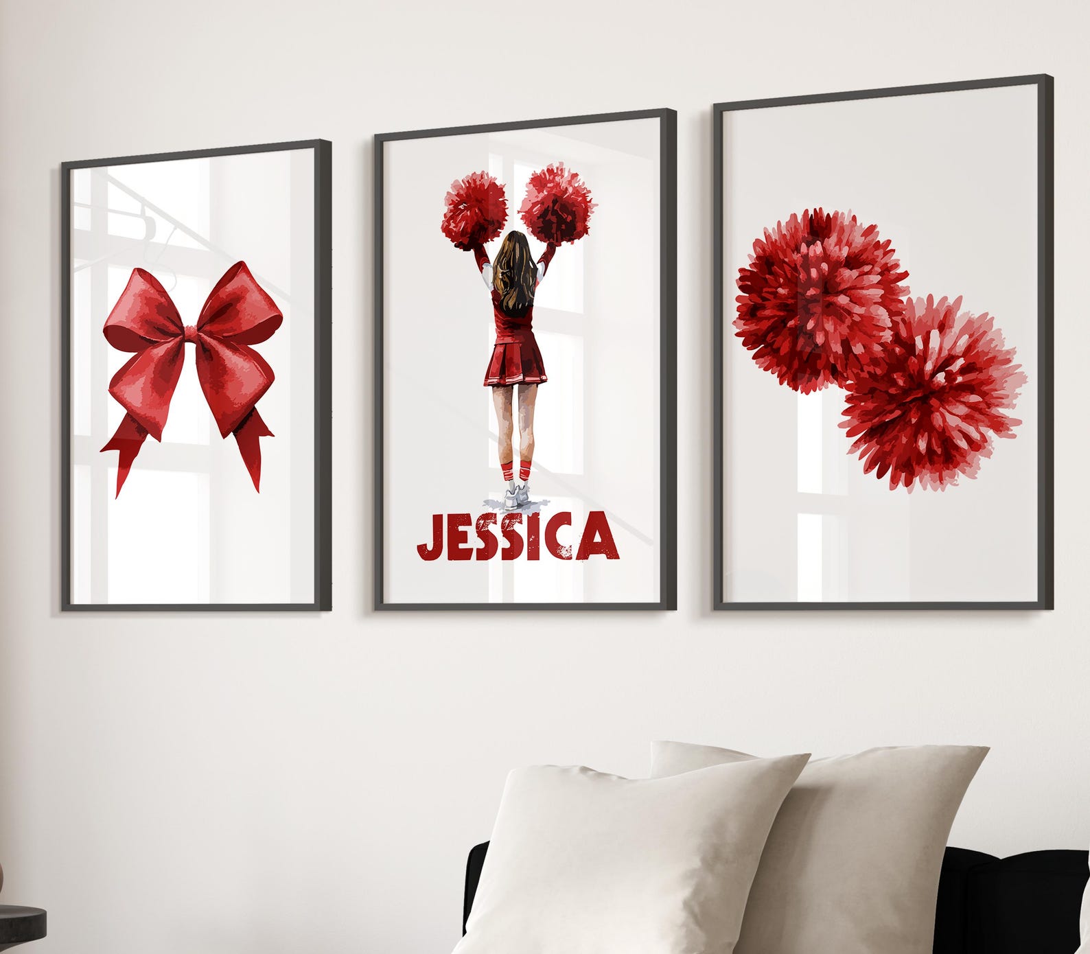 Cheerleader Print, Personalised Cheerleader Print, Cheerleading Poster ...