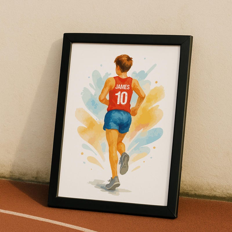 Running Poster Boy - Etsy UK