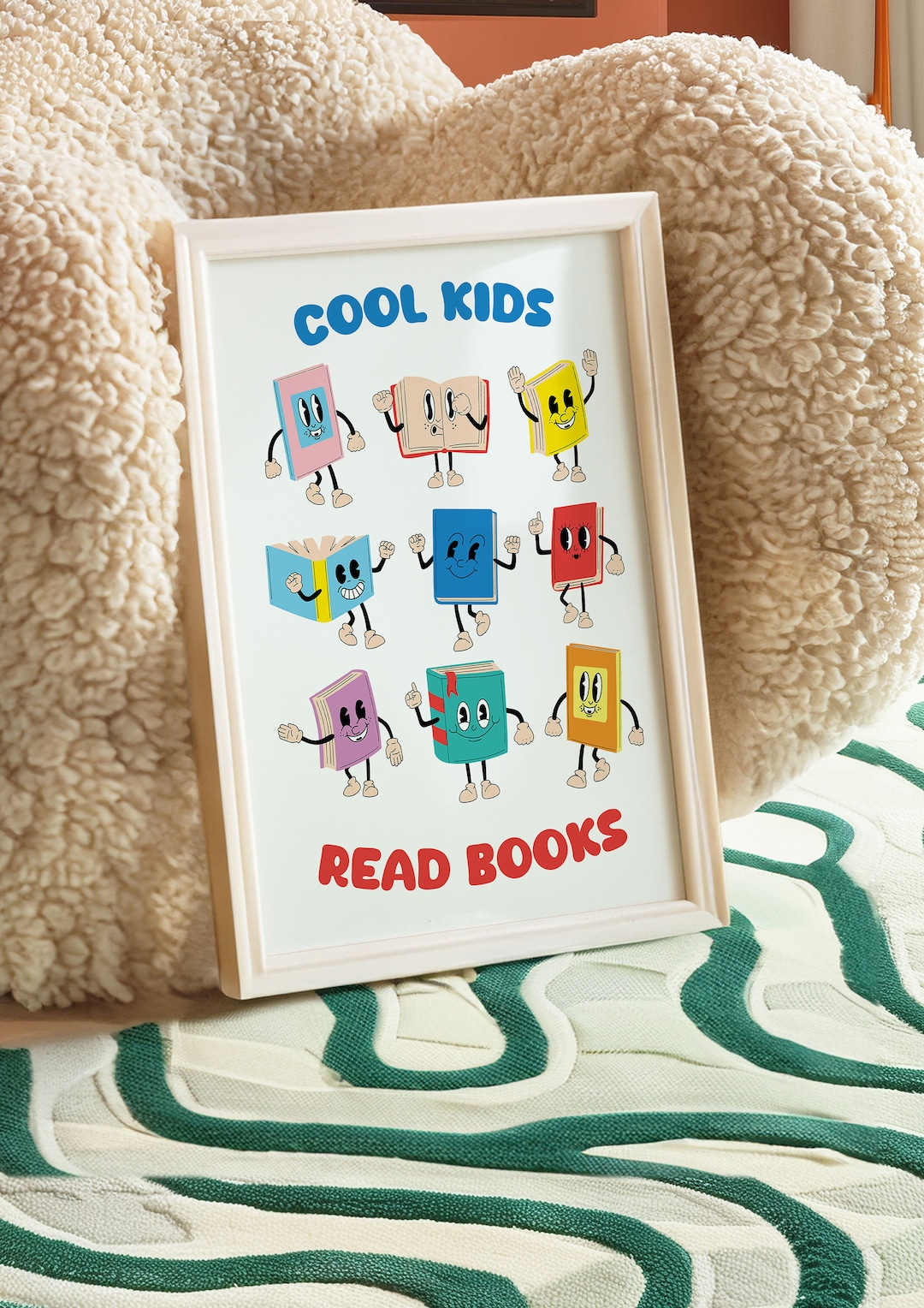 Reading Posters Classroom Decor Playroom Wall Art Retro Aesthetic Book ...