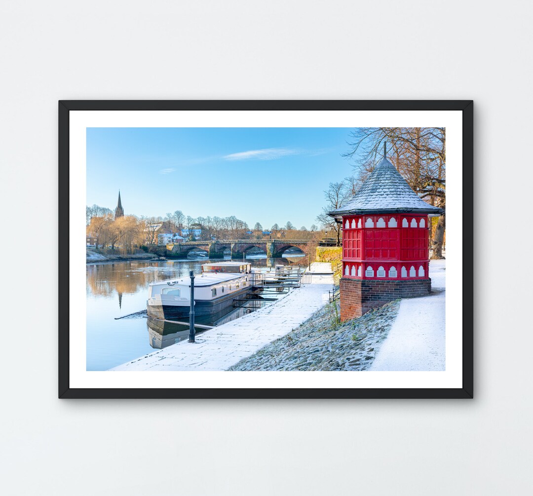 The Groves & Old Dee Bridge in the Snow. Photo Art Giclée Print ...