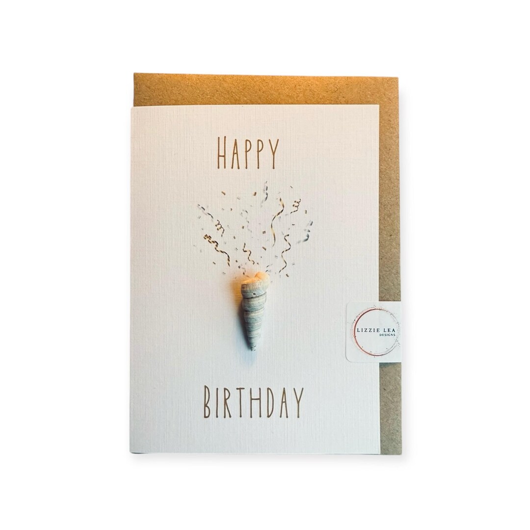 Happy Birthday Cards, Shell Birthday Card - Etsy