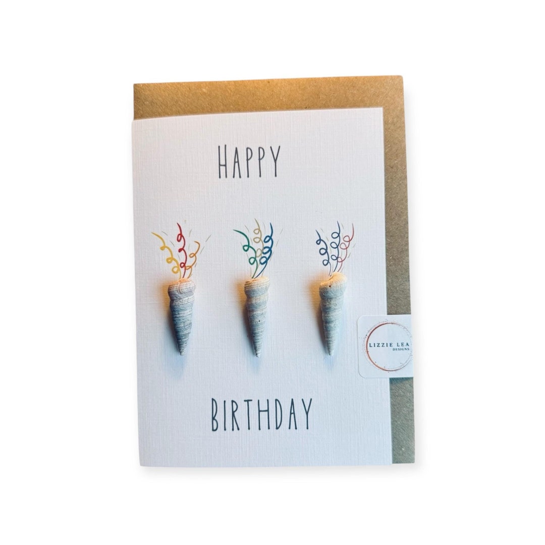 Happy Birthday Cards, Shell Birthday Card - Etsy