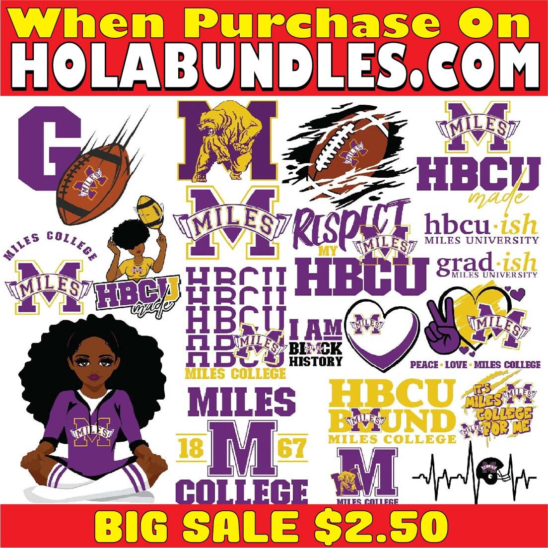 Miles College Svg, Hbcu Svg Bundle and University Svg Digital Downloads ...