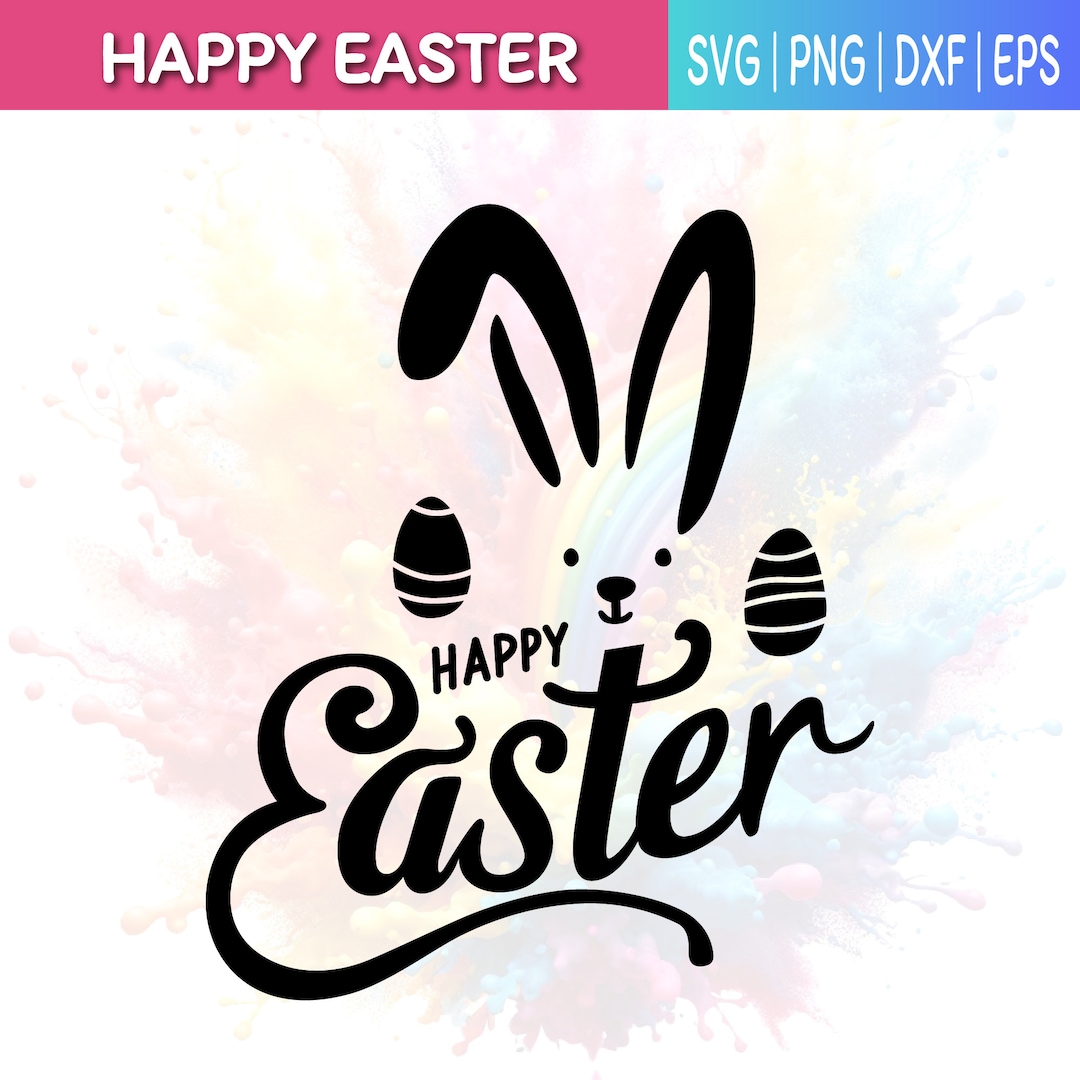 Happy Easter Day SVG, PNG, DXF, Clipart - Etsy