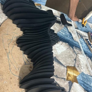 Parametric Wavy Wooden Wall Mounted Shelf - Parametric Wooden Wavy Wall ...