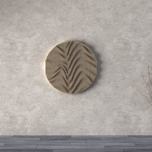Parametric Wood Round Wall Art - Contemporary Parametric Circle Wall ...