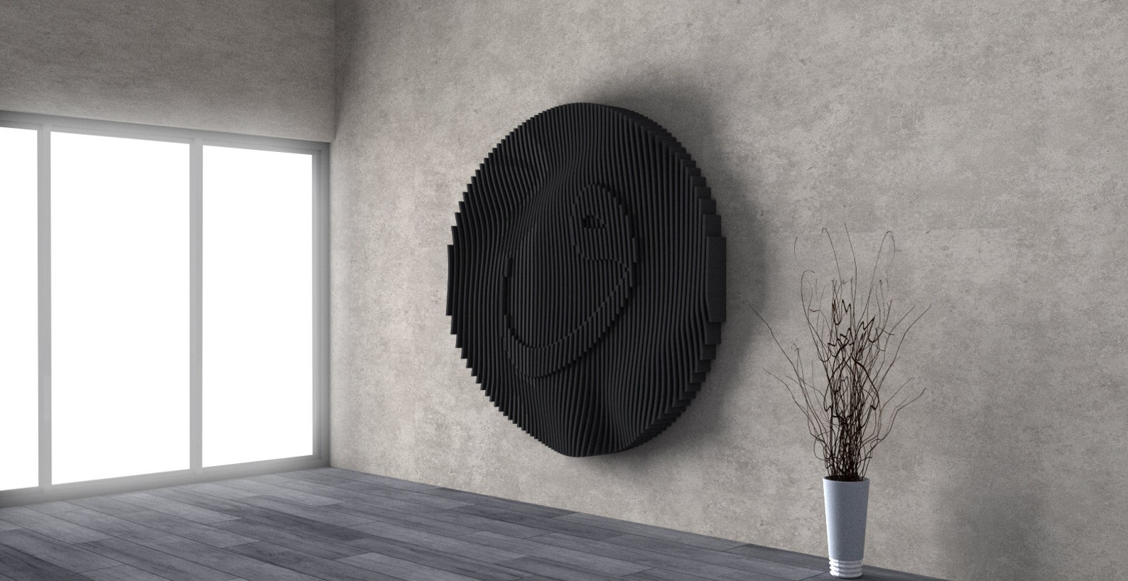 Parametric Wood Round Islamic Wall Art Parametric Circle Wall Muslim ...