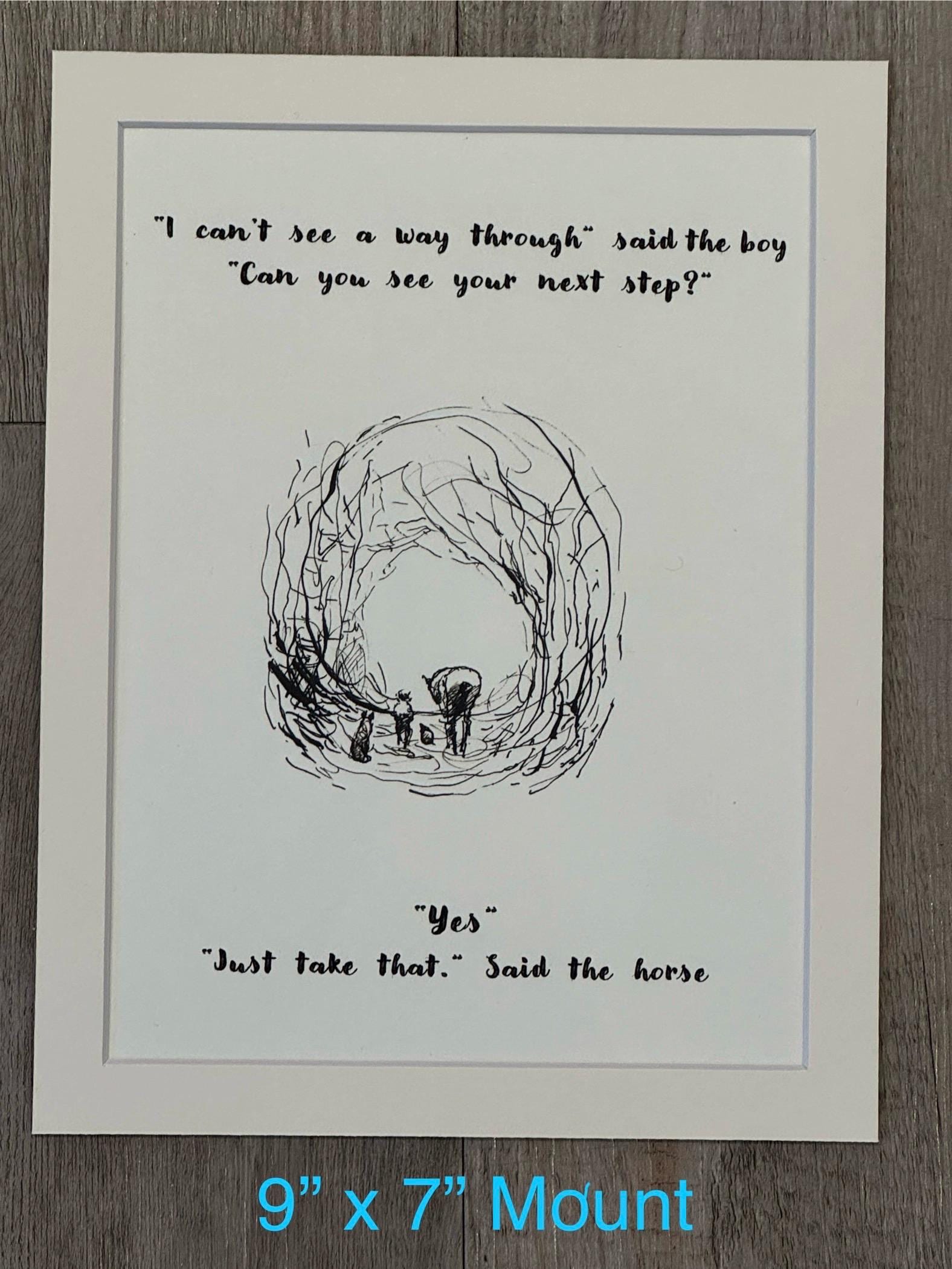 I Cant See a Way Through Just Take Your Next Step Framed Print Charlie ...