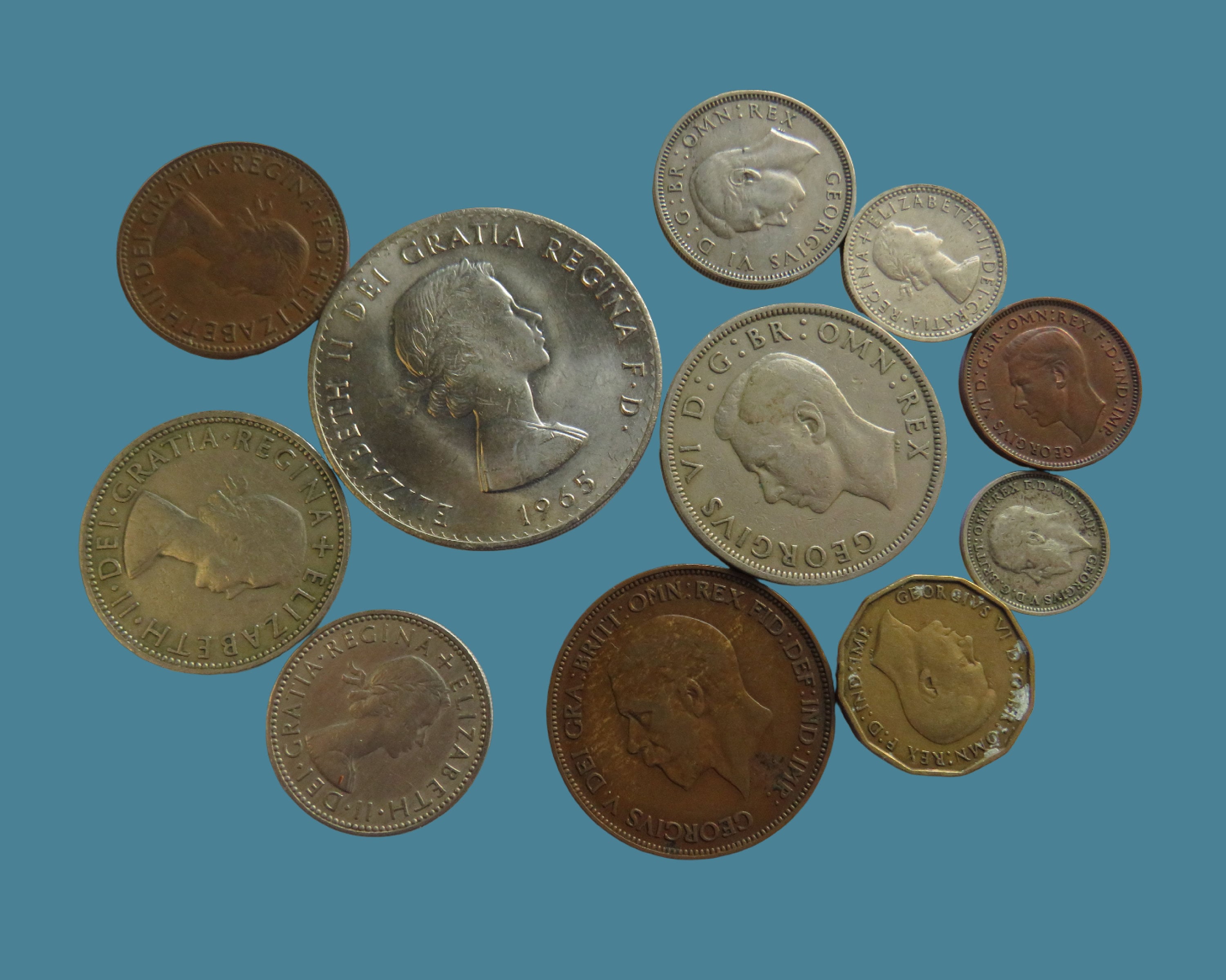 Pre Decimal Coins of the UK 11 Coin Set Collection, From Crown to ...