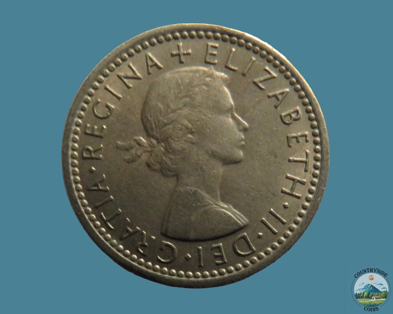 1964 Sixpence Coin, Queen Elizabeth II, Lucky Sixpence Lovely Gift ...