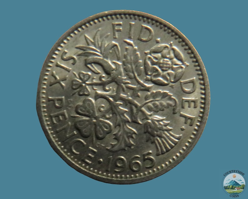 1965 Sixpence Coin, Queen Elizabeth II, Lucky Sixpence Lovely Gift ...