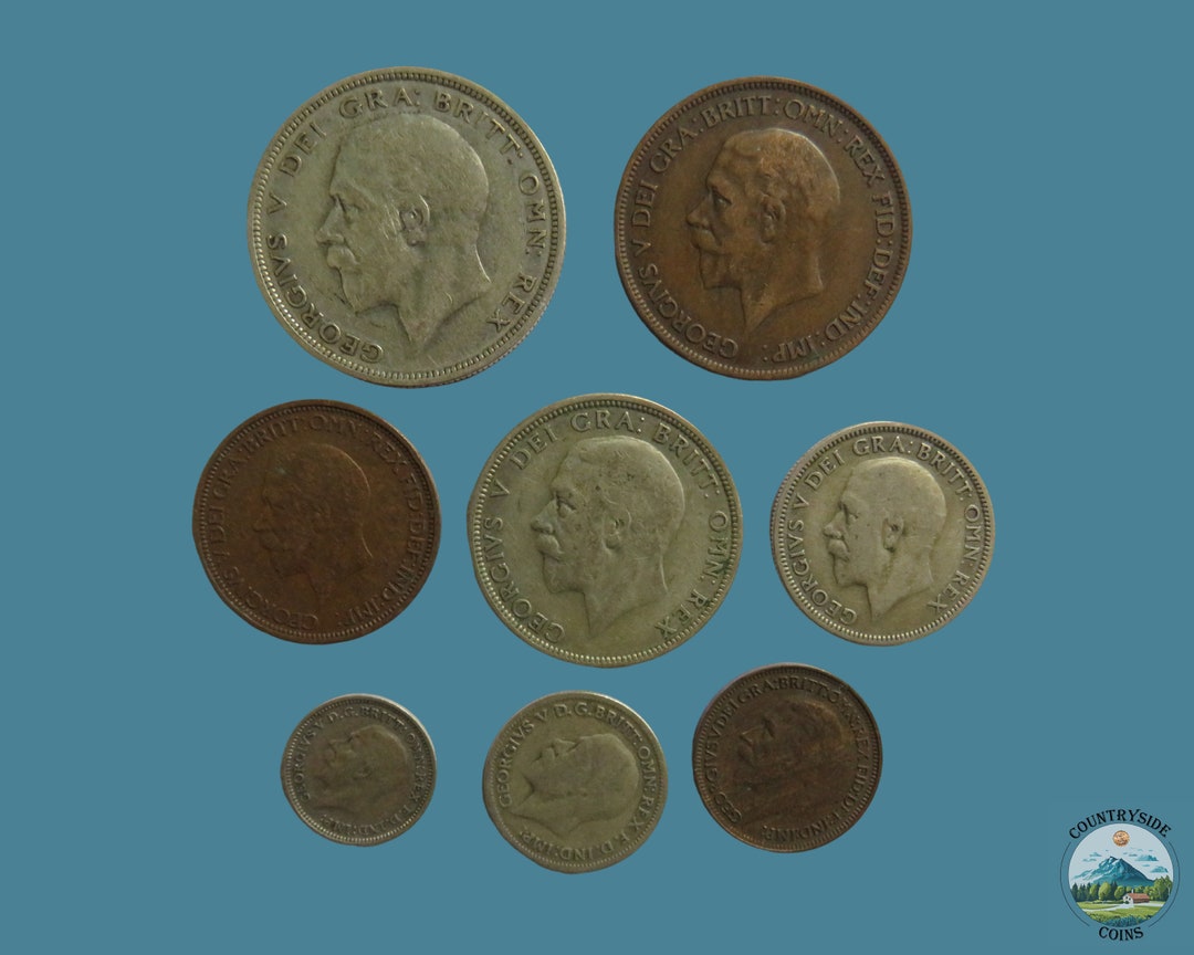Coins of the 1930's, Collection of 8 Coins From the 1930 Decade, Coin ...