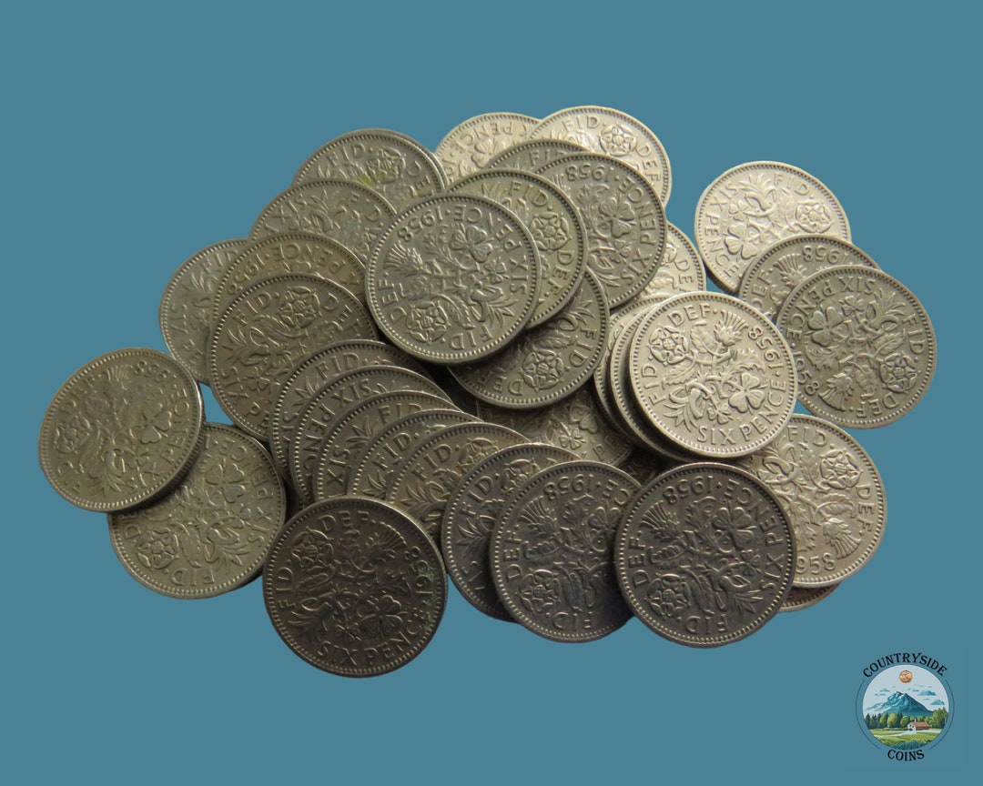1958 Sixpence Coin, Queen Elizabeth II, Lucky Sixpence Lovely Gift, Perfect for 67th Birthday ...