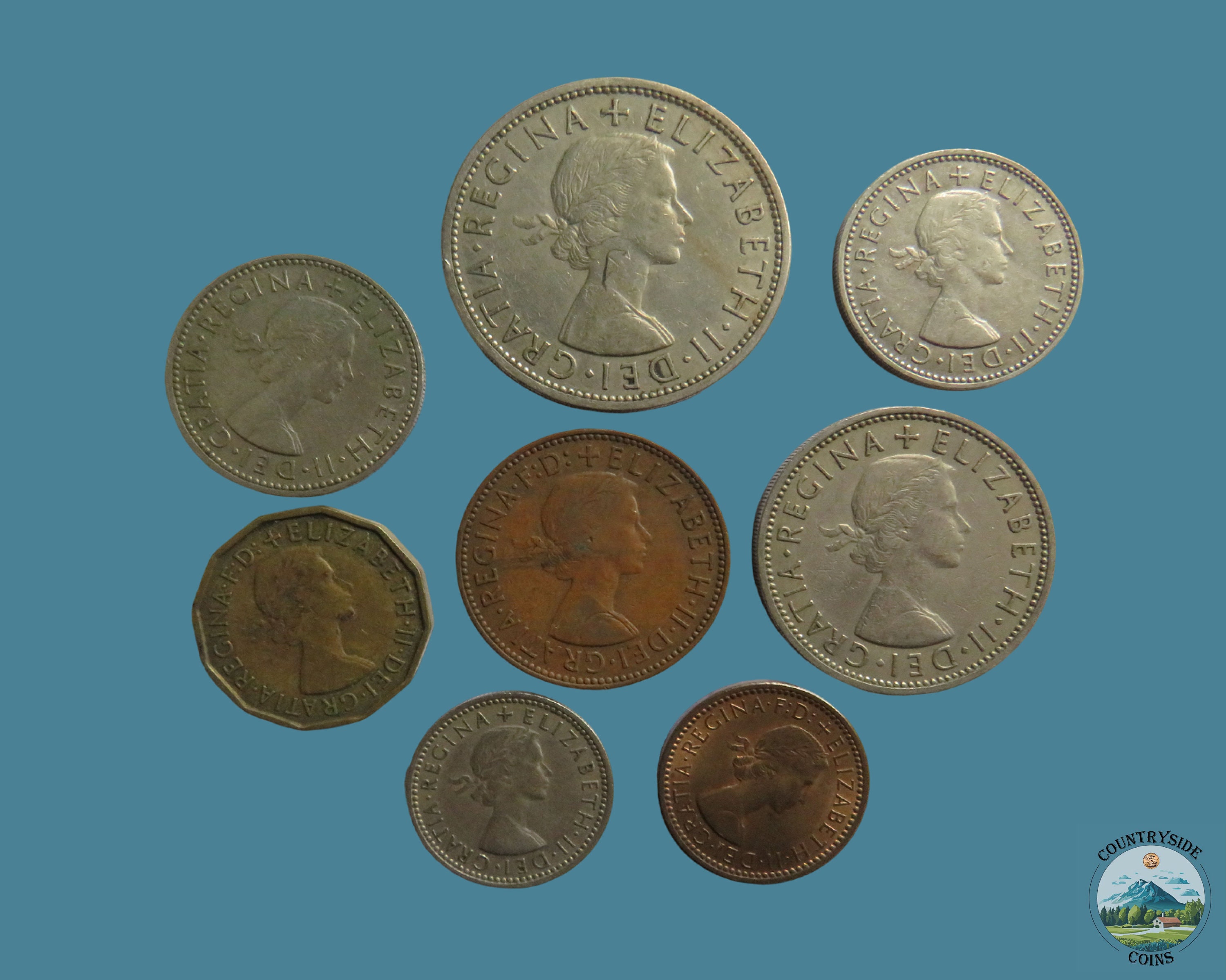 Coins of the 1950's, Collection of 8 Coins From the 1950 Decade, Coin ...