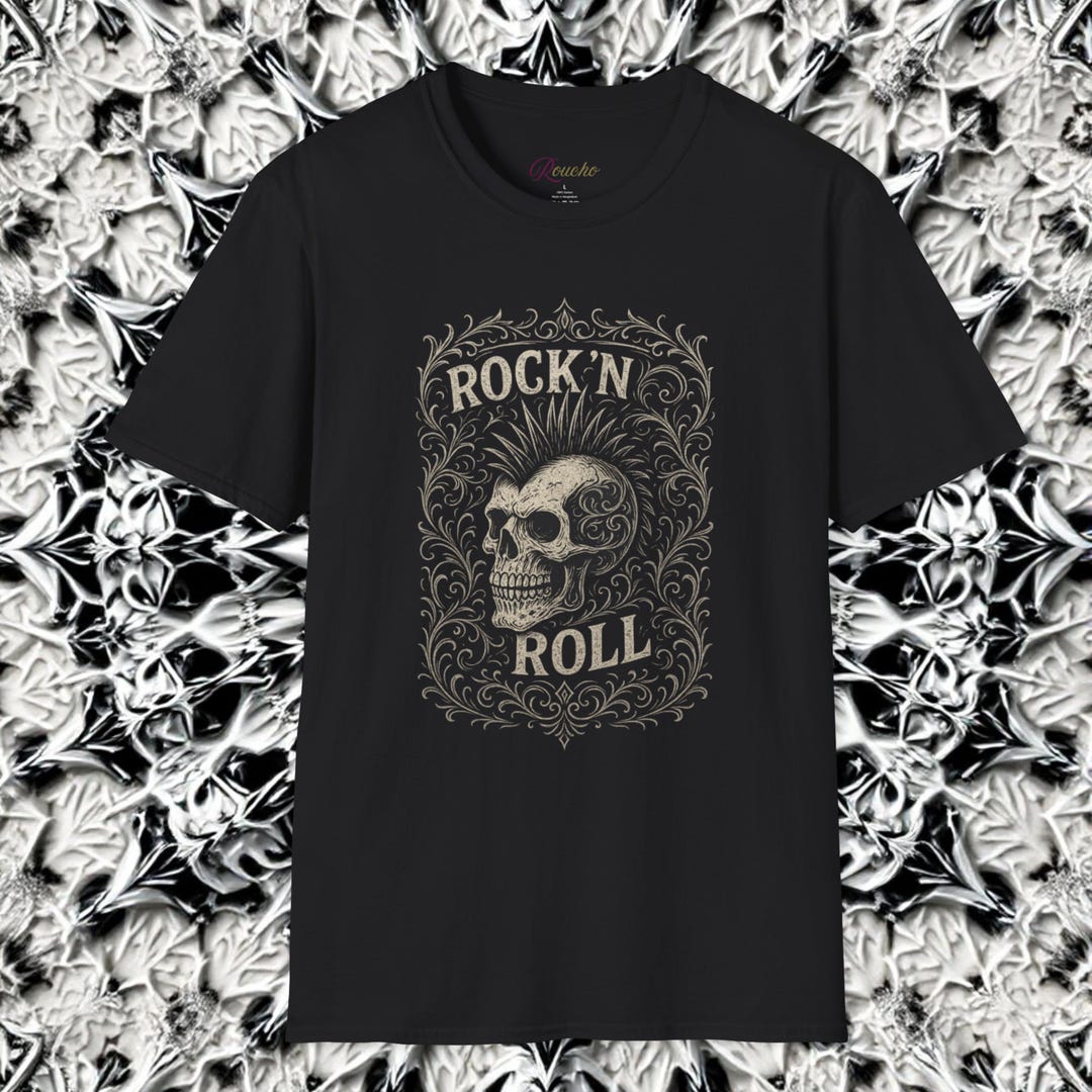 Gothic Band T-shirt, Punk Rock Music Lover Gift, Skull Tee, Street ...