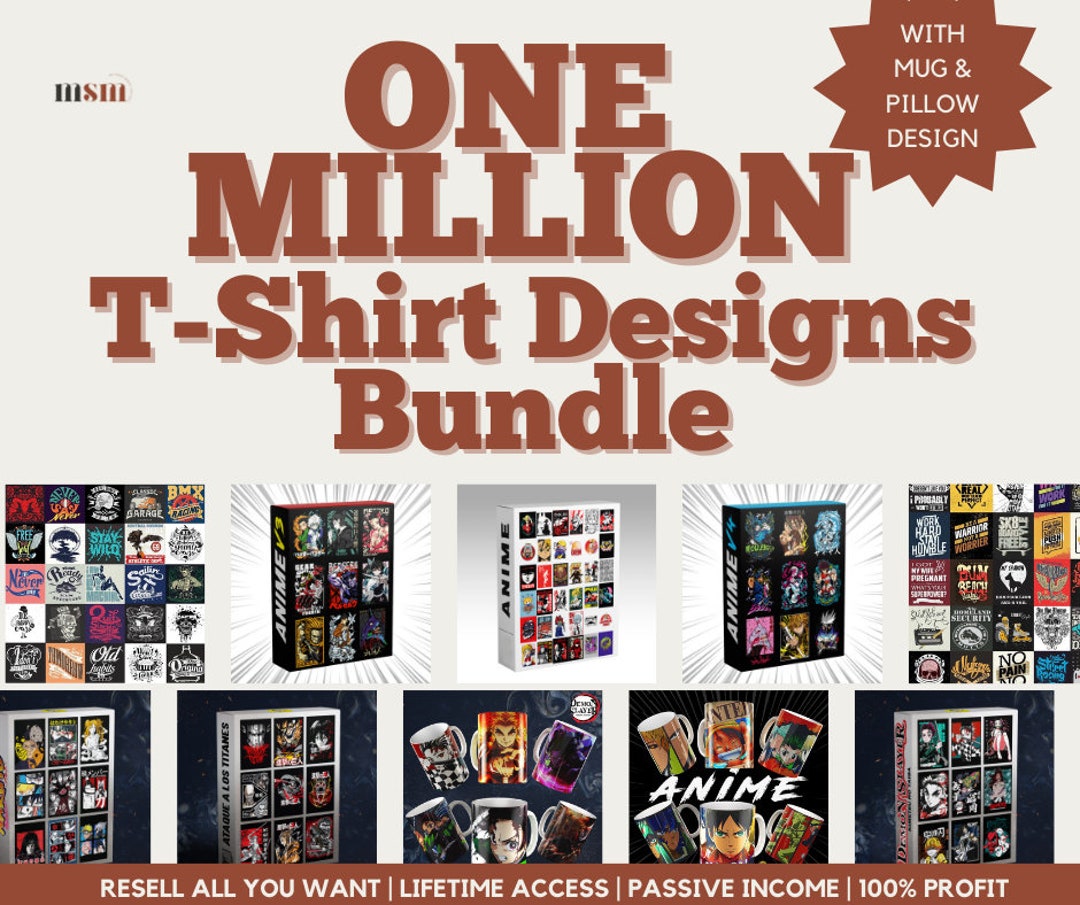 1,000,000 Mega Pack T-shirt Digital SVG High Resolution Editable ...
