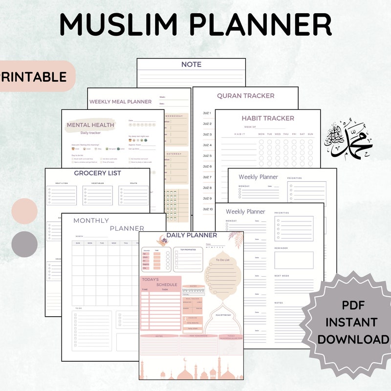 Muslim Daily Planner - Etsy