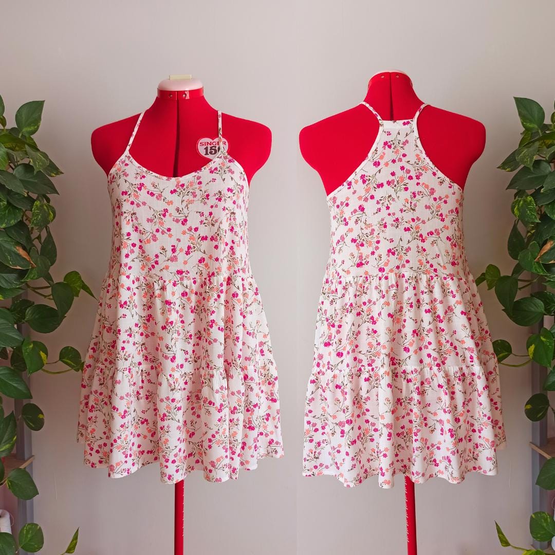 Tiered Dress Sewing Pattern, Ruffled Dress. Summer Dress. Sundress ...