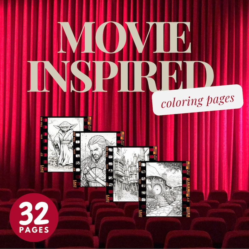 Movie Inspired Coloring Pages - Etsy