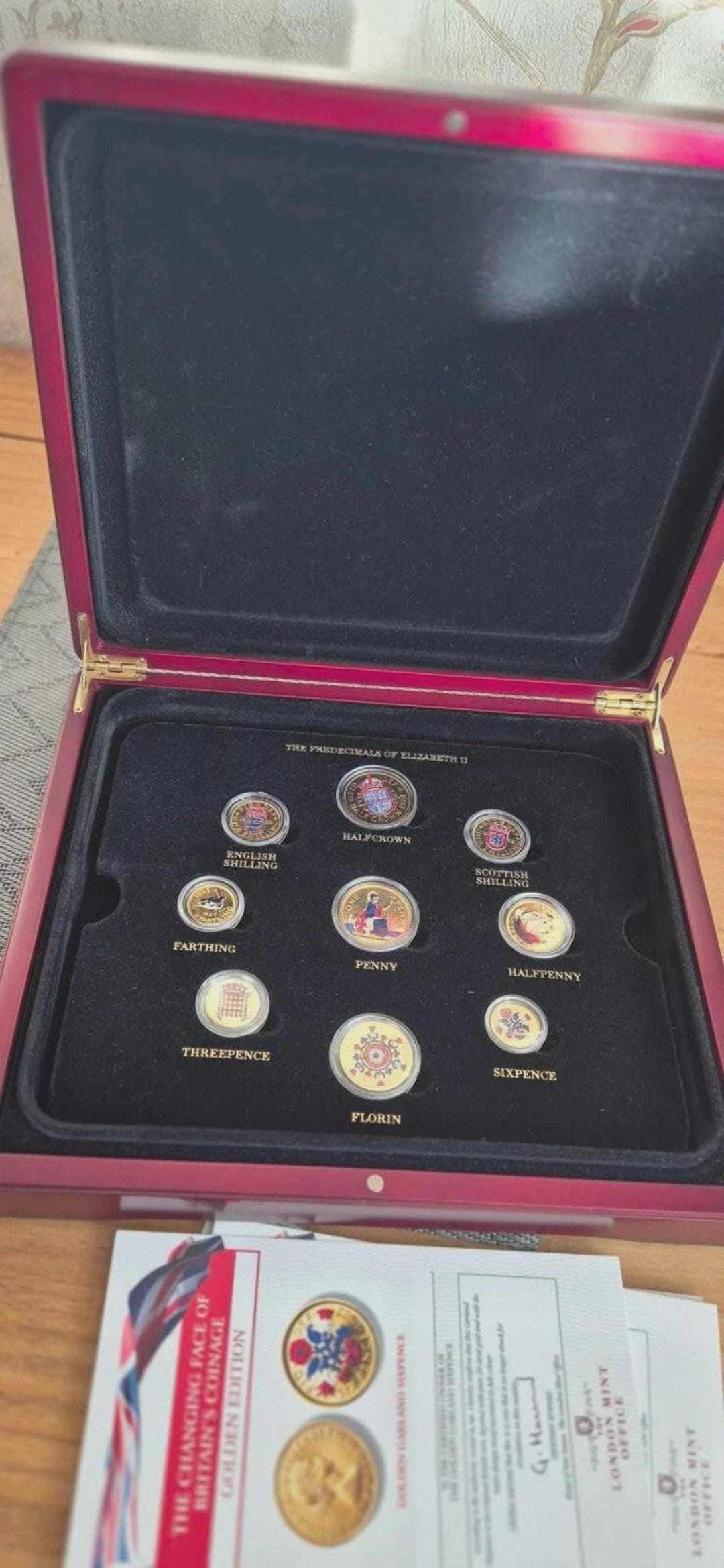 London Mint the Changing Face of British Coinage 17 Boxed Coins in ...
