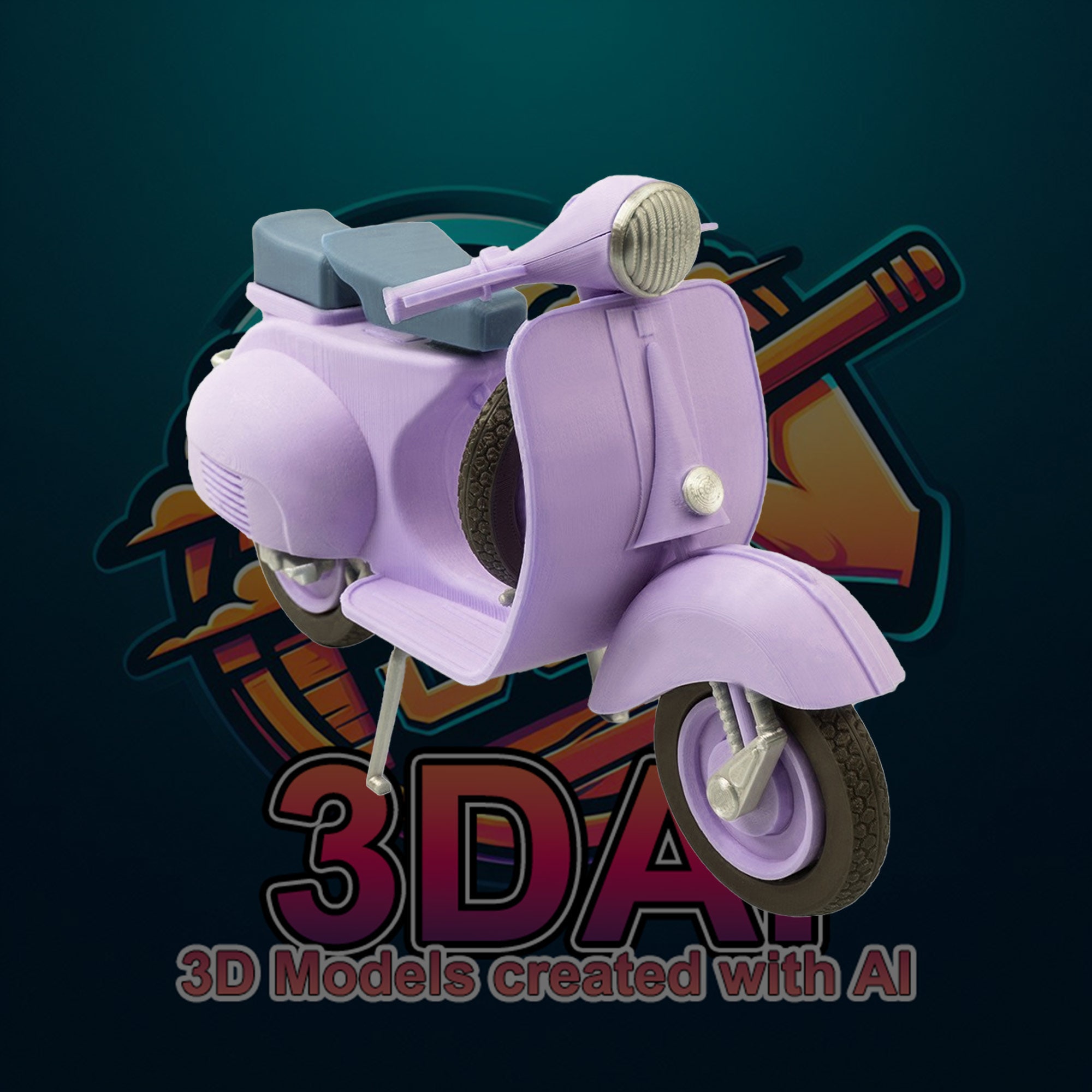 Vespa STL Model for 3D Printing - 3D Motocycle Model - 3D Printable ...