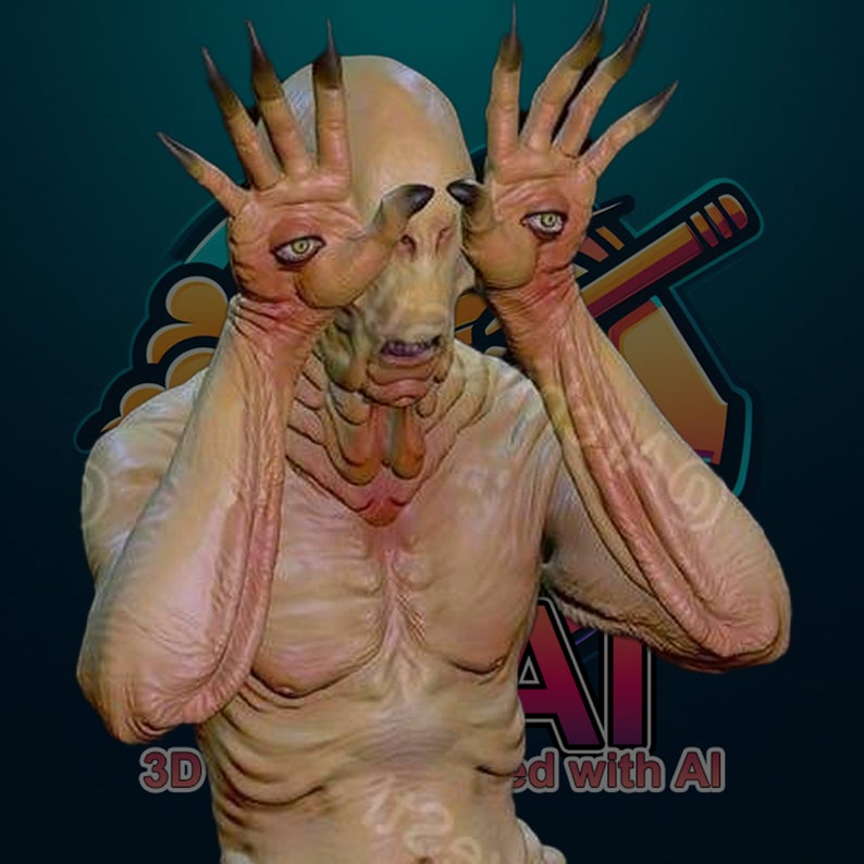 The Pale Man Horror Figure STL Model for 3D Printing - 3D Printable ...