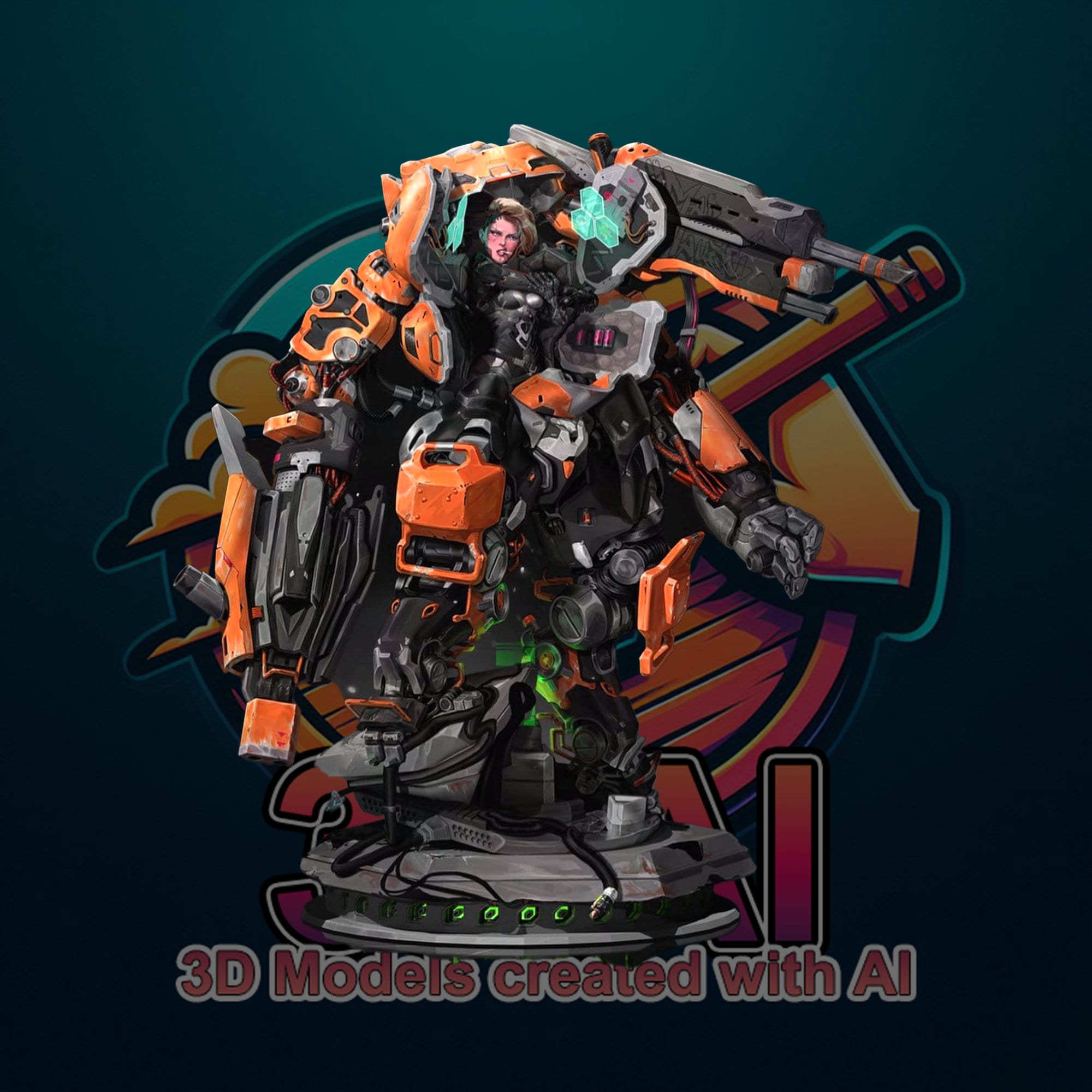 Vic Madbear Statue STL Model for 3D Printing Vic Madbear Robot Figure ...