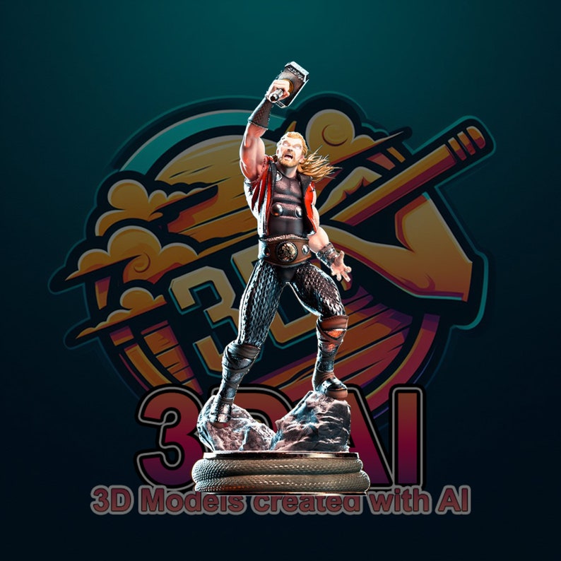 Thor 3D Printing STL Model for 3D Printers 3D Printable Thor Figure STL ...