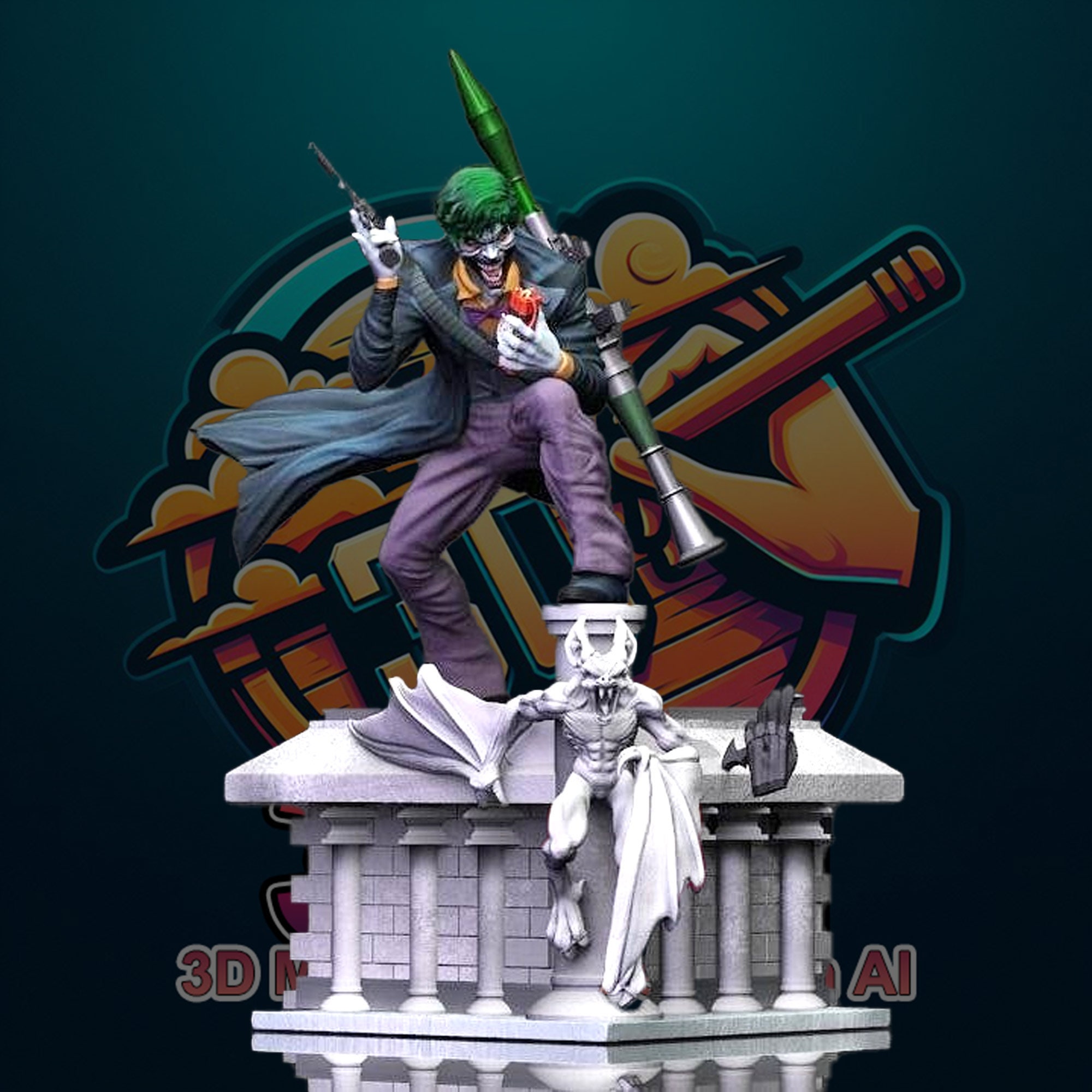 Joker STL Model - Joker 3D Figure STL Diorama Model for 3D Printing ...