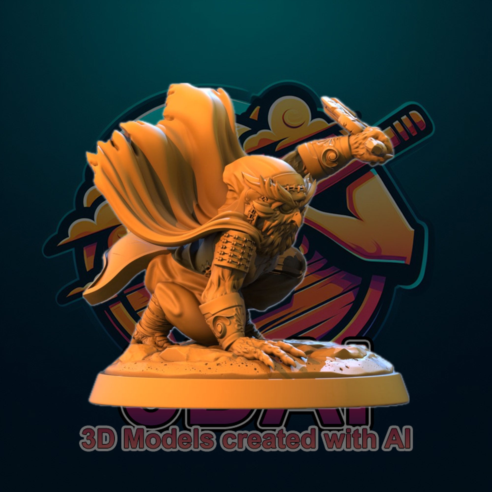 Dnd Miniature Echo STL Model for 3D Printing 3D Printable Echo Figure ...