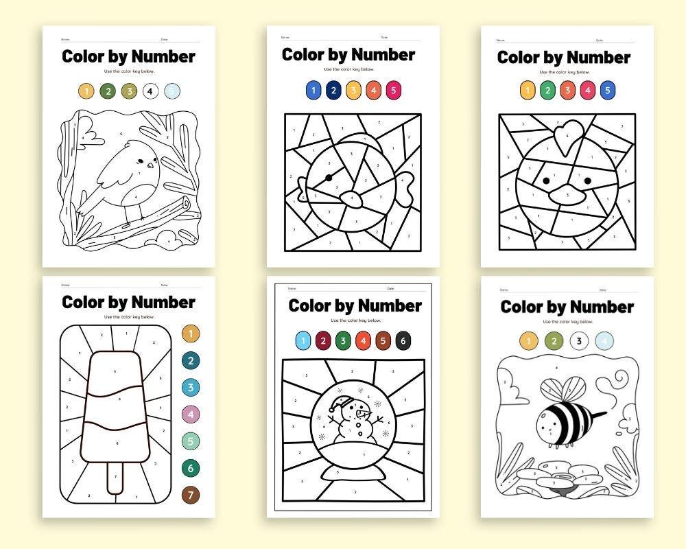 Cute 23 Color by Number Pages, Creative and Enjoyable Coloring Sheets ...