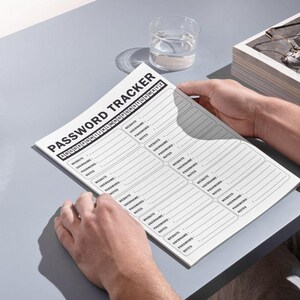 Password Tracker Printable, Elegant and Functional, Keep Track of ...