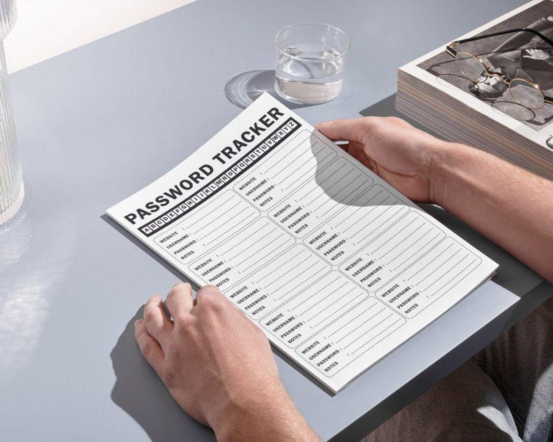 Password Tracker Printable, Elegant and Functional, Keep Track of ...