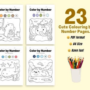 Cute 23 Color by Number Pages, Creative and Enjoyable Coloring Sheets ...