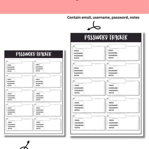 Password Tracker Printable, Elegant and Functional, Keep Track of ...