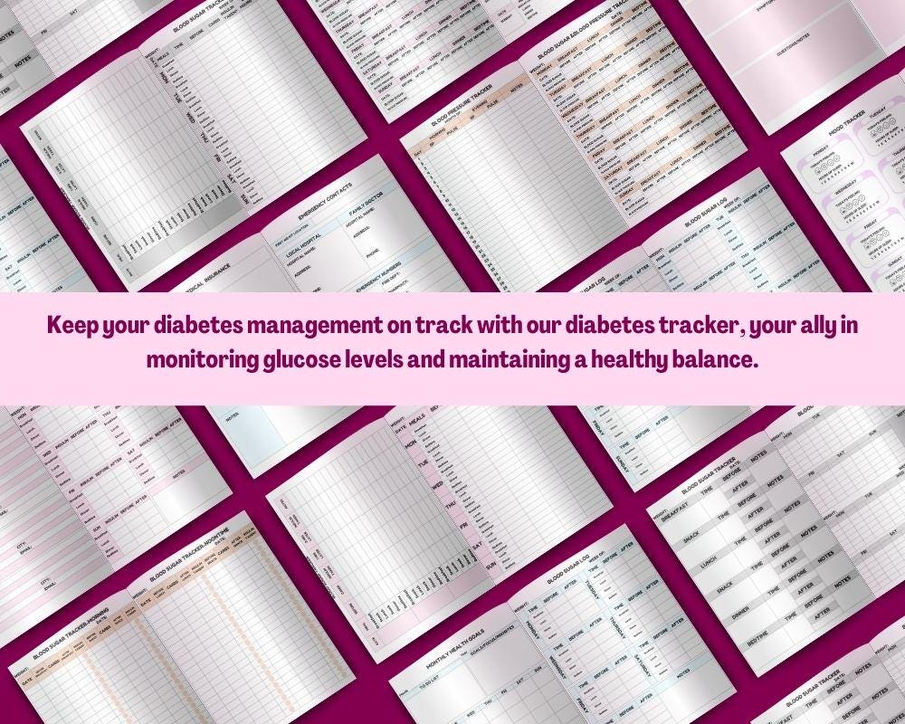 Comprehensive Diabetes Log Journal, Daily and Weekly Blood Sugar ...