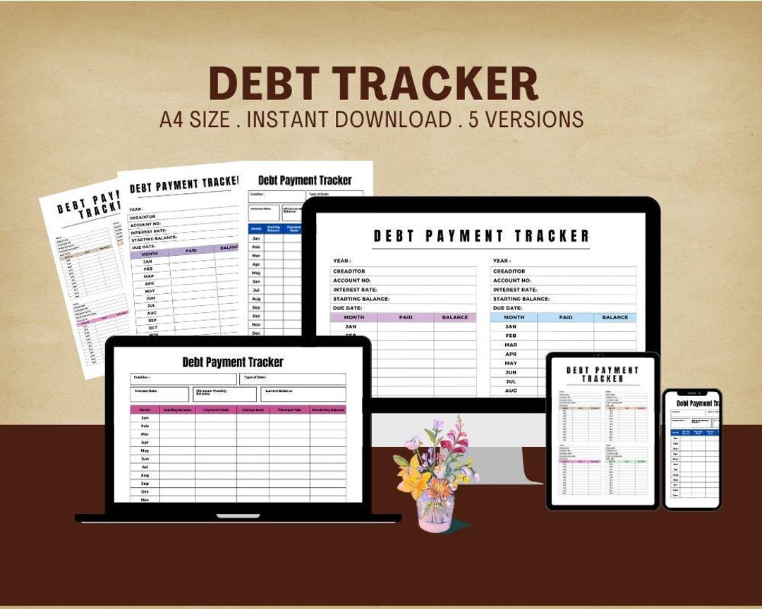 Debt Tracker Planner Printable, Budget Organizer, Financial Planning ...