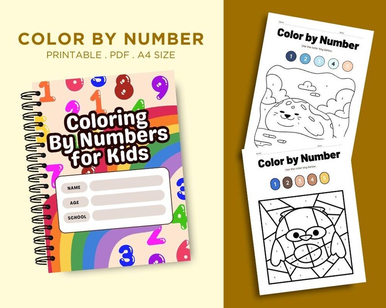 Cute 23 Color by Number Pages, Creative and Enjoyable Coloring Sheets ...