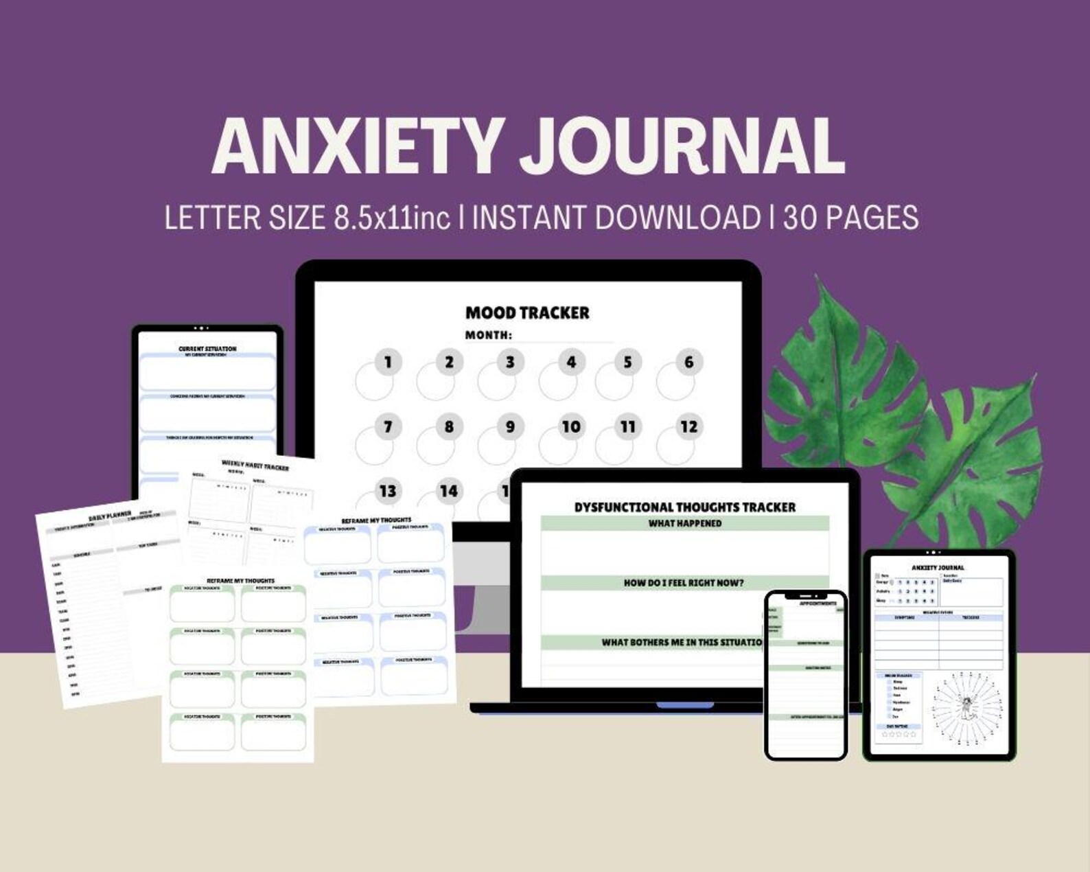 Therapy Journal, Anxiety Journal, Mental Health Journal ,wellness ...