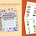 52 Printable Matching Worksheets for Kids, Educational Learning ...
